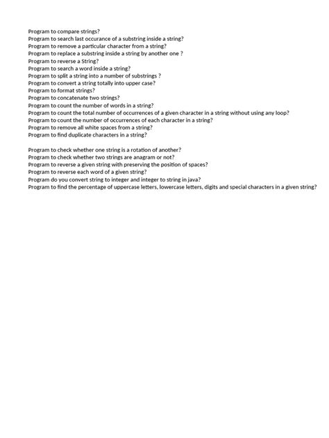 Programming Questions Pdf String Computer Science Numbers