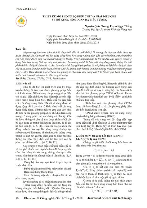 Thiết Kế Mô Phỏng Bộ điều Chế Và Giải điều Chế Vị Trí Xung Hỗn Loạn đa Biểu Tượng