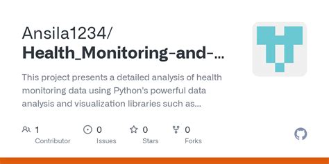 Github Ansila1234healthmonitoring And Analysis Using Python This