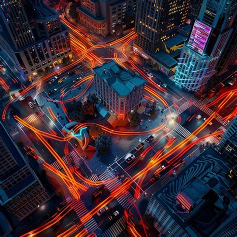Premium Photo Smart City Intersection With Autonomous Vehicles