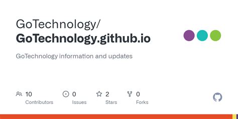 GitHub GoTechnology GoTechnology Github Io GoTechnology Information And Updates