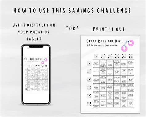 Dirty Roll The Dice Printable Couples Intimacy Foreplay Game For Perfect Date Night Printable