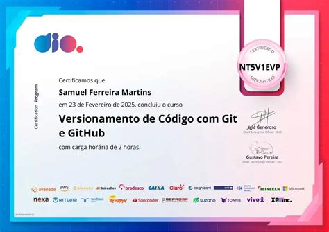 Versionamento De Código Com Git E Github Samuel Martins