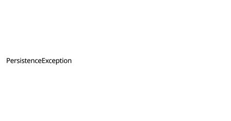 Persistenceexception Java Exception Blog
