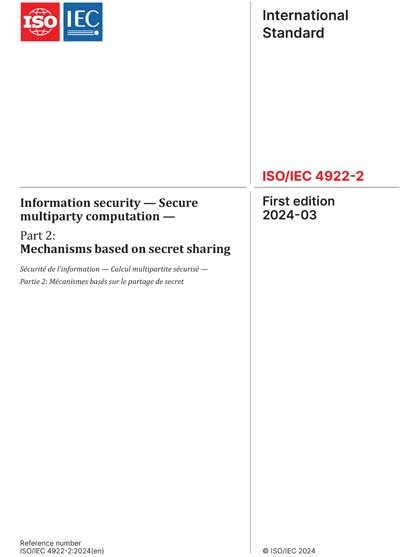Isoiec 4922 22024 Information Security Secure Multiparty