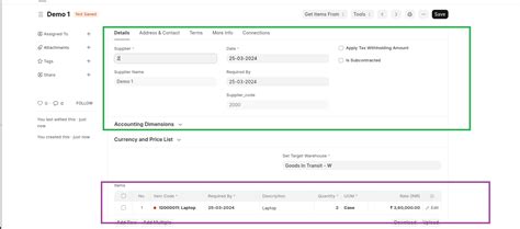 Error Pop Up If The Item Does Not Belong To Item Of Supplier Erpnext