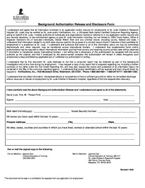 Background Authorization Forms And Templates Fillable Printable Samples For PDF Word Page