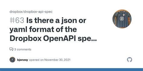 is there a json or yaml format of the dropbox openapi spec can i