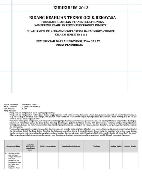 Silabus Mikroprosesor Dan Mikrokontroler Pdf
