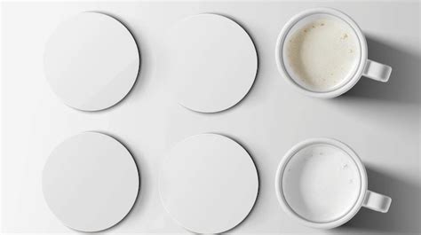 Premium Photo Beer Coasters In Different Angles Blank Cardboard Mat