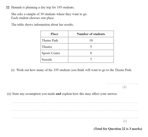 GCSE Data And Sampling Questions And Answers