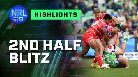 Video Nrl Highlights Raiders V Dragons Round 7 Nrl On Nine