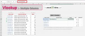 Excel VLOOKUP Multiple Columns MyExcelOnline