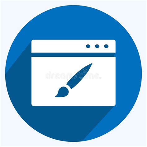 Icon Website Design Suitable For It Services Symbol Long Shadow Style Simple Design Editable