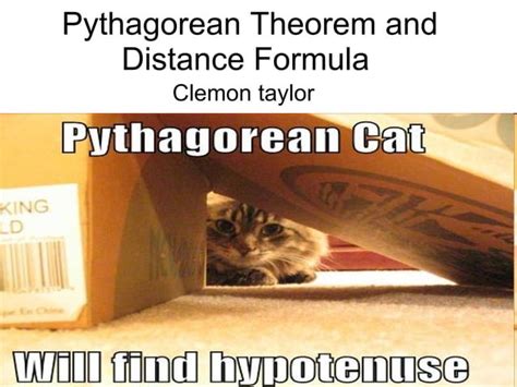 Pythagorean Theorem And Distance Formula PPT