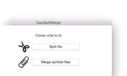 EasySplitMerge Split Large File And Merge Splitted Files On Mac