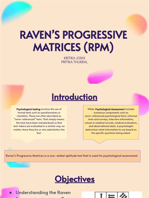 raven s progressive test pdf psychological testing psychology