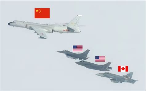 အမေရိကန်နှင့် ကနေဒါက ရုရှားနှင့်တရုတ် စစ်လေယာဉ်များကို ကြားဖြတ်ဟန့်တား