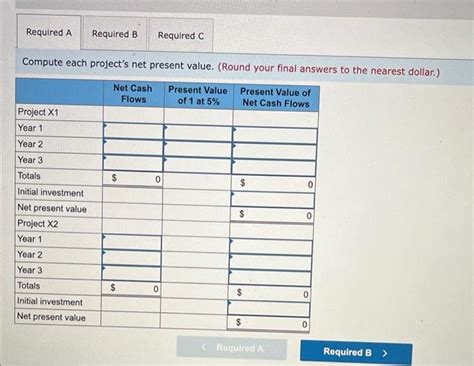 Solved Exercise 11−10 Algo Net Present Value Unequal Cash
