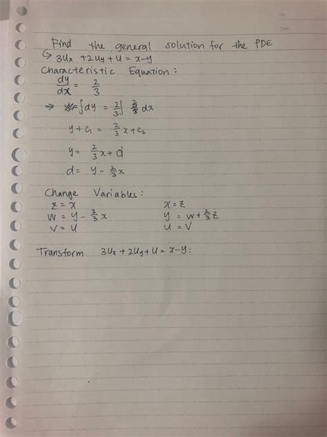 Solved Trying To Find The General Solution For The PDE I Chegg Com