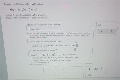 Solved Consider The Following Polynomial Function Chegg