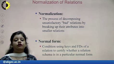 Database Management System Lecture 01 Normalization By Dr Lipika