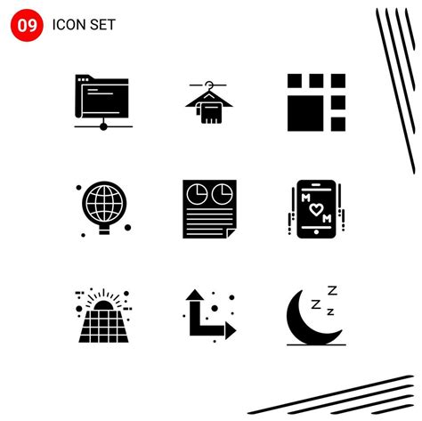 User Interface Pack Of 9 Basic Solid Glyphs Of Data Business Hotel
