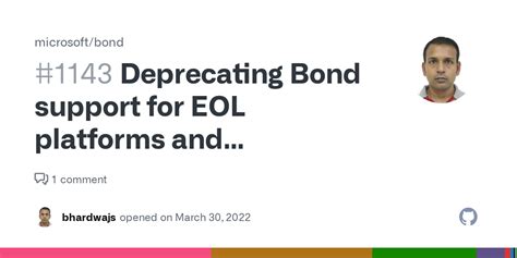 Deprecating Bond Support For Eol Platforms And Toolchains · Issue 1143