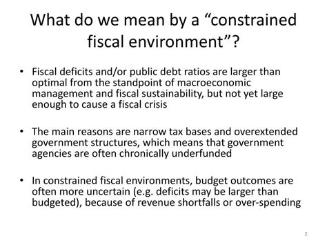 Ppt Macroeconomic Management In A Constrained Fiscal Environment