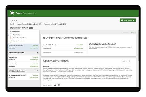 Quest Diagnostics Same Day Std Results
