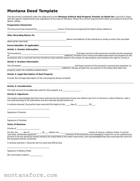 Draft A Valid Montana Deed With Our Free Template