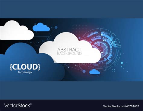 Cloud Computing Concept Abstract Technology Vector Image