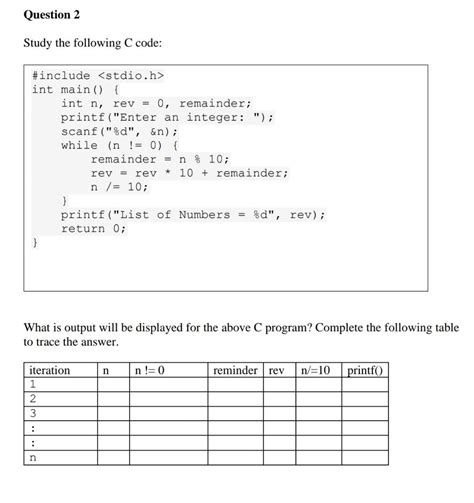 Solved C Language Solve Question As Soon As Possible
