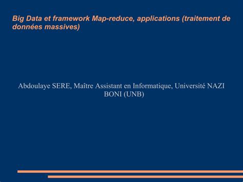 Pdf Big Data And Framework Map Reduce Applications
