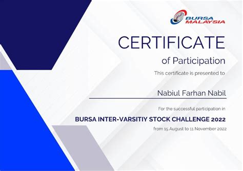 Nabiul Farhan Nabil On Linkedin After An Exciting 3 Months Challenge Bursa Inter Varsity Stock