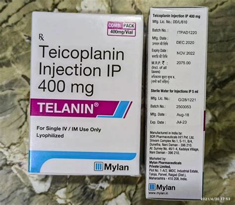 Teicoplanin 400mg Injection At Rs 2075 Vial In Nagpur Id 2853204786297