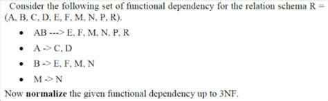 Solved Consider The Following Set Of Functional Dependency Chegg Com