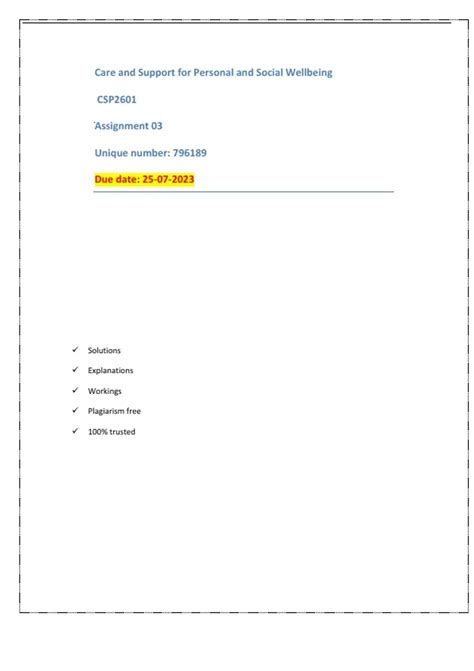 Csp2601 Assignment 3 Due 25 July 2023 796189 Csp2601 Csp2601