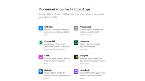 Documentation For Frappe Apps