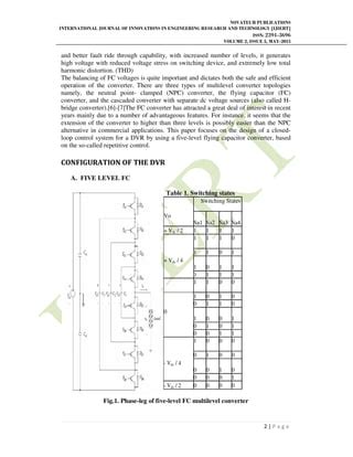 POWER QUALITY IMPROVEMENT USING 5-LEVEL FLYING CAPACITOR MULTILEVEL ...