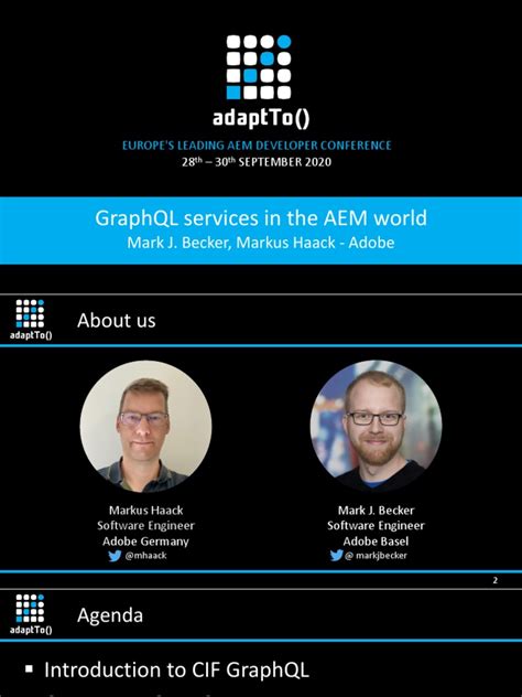 Adaptto2020 Graphql Services In The Aem World Markus Haack Mark J