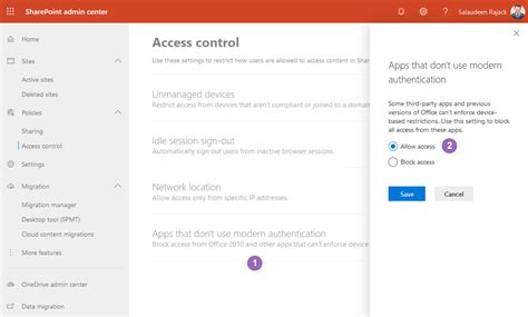 connect sposervice current site is not a tenant administration site
