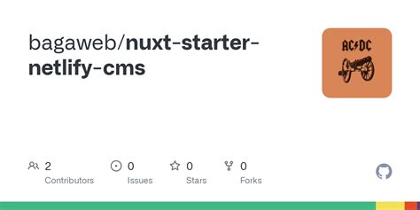 github bagaweb nuxt starter netlify cms