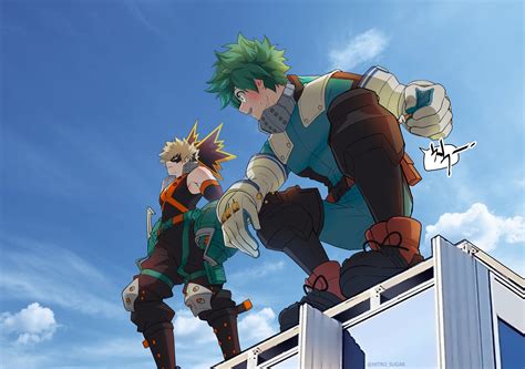 Midoriya Izuku And Bakugou Katsuki Boku No Hero Academia Drawn By