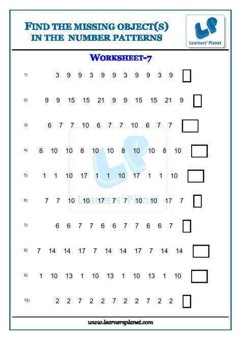 Sequences And Number Pattern Puzzles