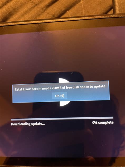 Fix For Steamos Not Booting Up Due To Insufficient Disk Space Warning