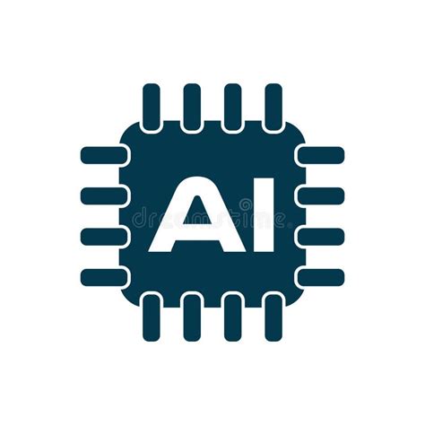 ai chip icon vector illustration design ai symbol ai concept and