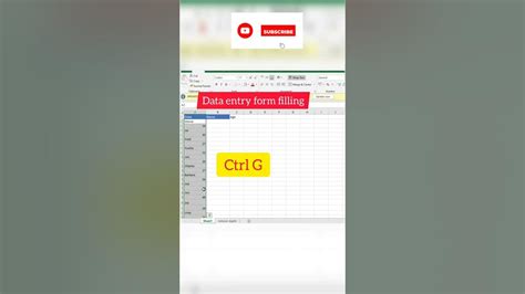 data entry form filling in excel excel exceltutorial exceltips viral youtube