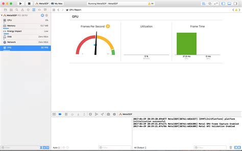 xcode metal api gpu fps is 0 stack overflow