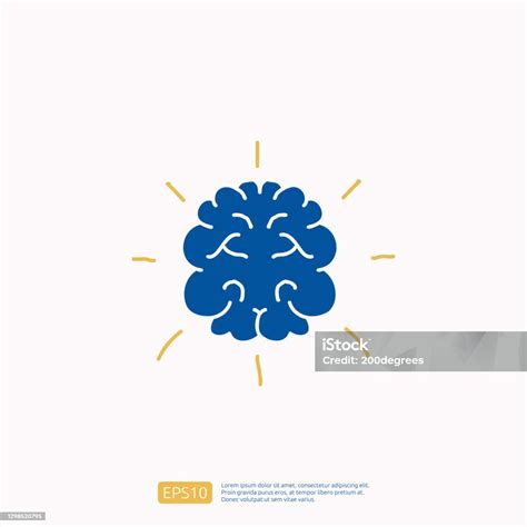 두뇌 기호와 창의성 관련 낙서 아이콘 개념 창의적인 디자인 아이디어 영감 브레인스토밍 시작 및 벡터 일러스트레이션 을 생각 개념에 대한 스톡 벡터 아트 및 기타 이미지